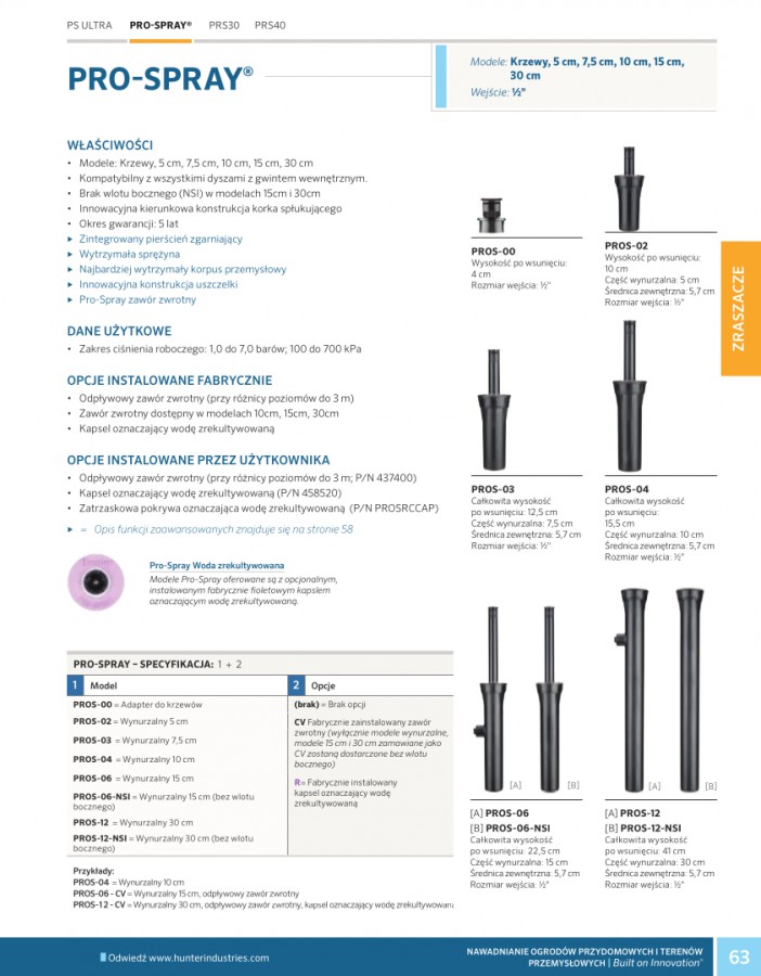 Zraszacz ogrodowy Hunter Pros-06 - SystemNawadniania.com